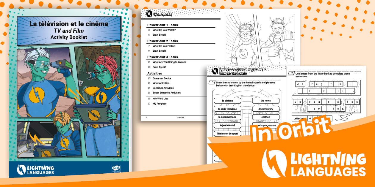 👉 Lightning Languages | French | TV and Film Activity Booklet