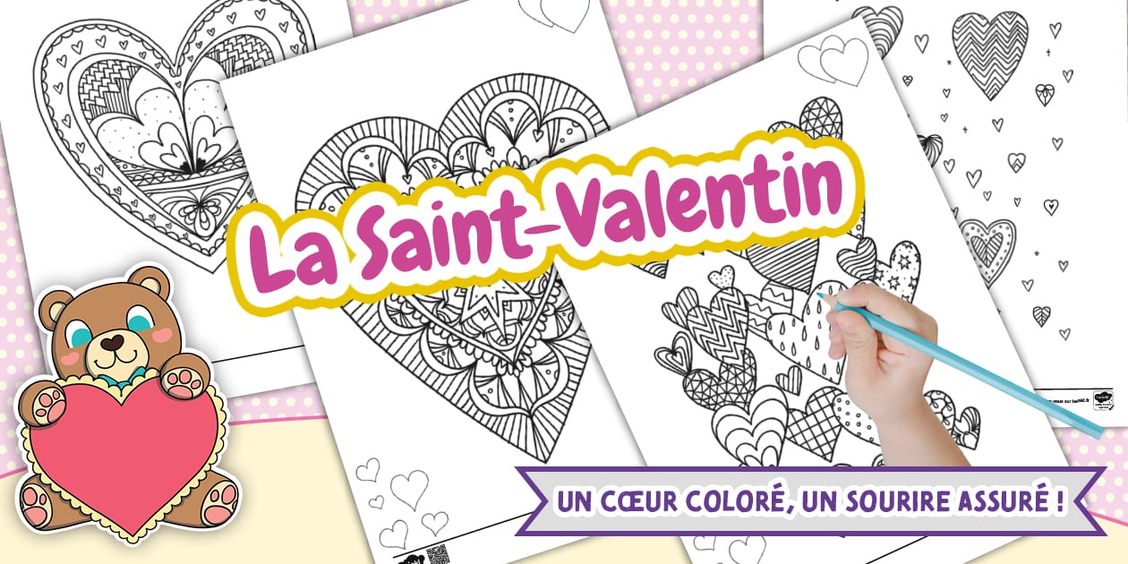 Coloriages de pleine conscience : Cœurs de la Saint-Valentin