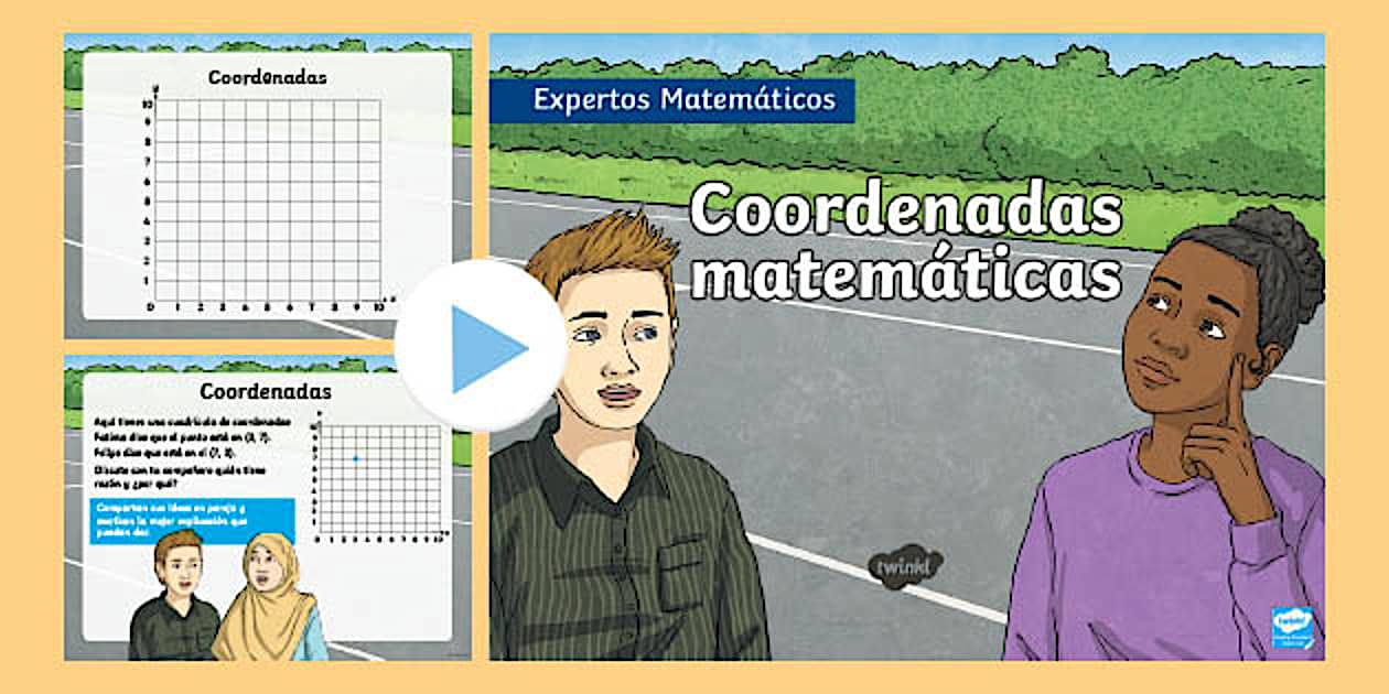Presentación escolar: Coordenadas matemáticas - Twinkl