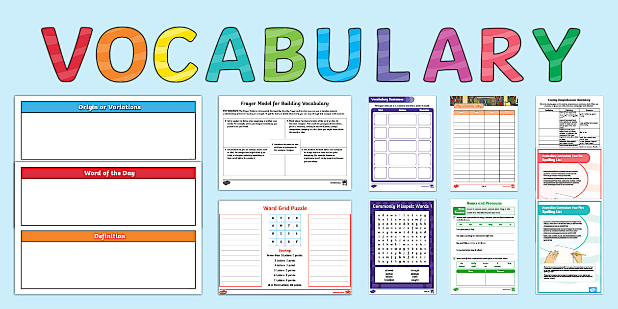 Year 5-6 Vocabulary and Spelling Pack (teacher made)