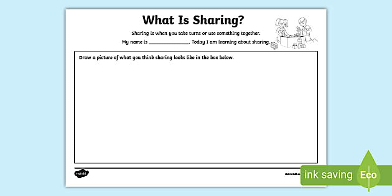 What is Sharing? - Sharing Printable | Twinkl (teacher made)