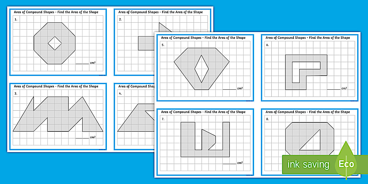 Area of Compound Shapes Challenge Cards - Twinkl