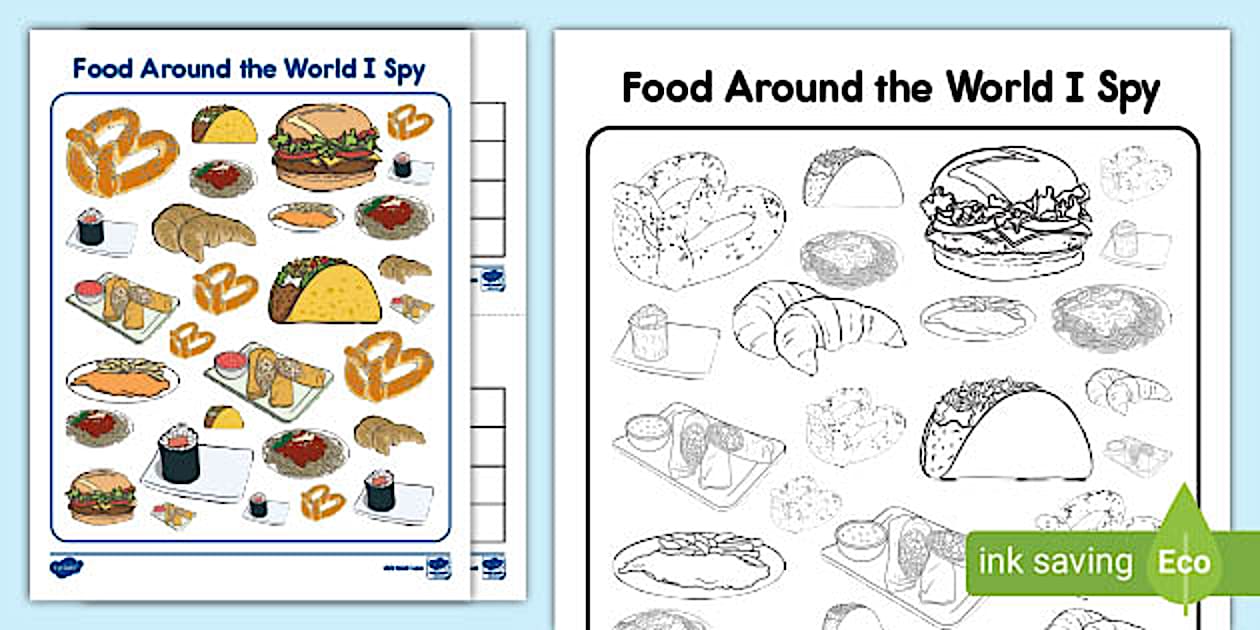 Food Around The World I Spy Activity (Teacher-Made) - Twinkl