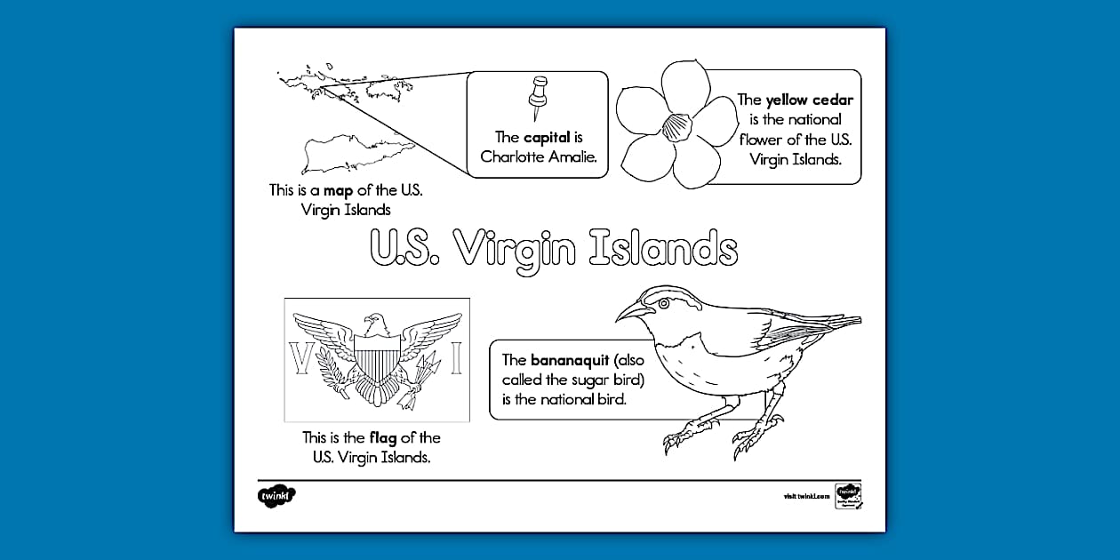 U.S. Virgin Islands Facts Coloring Sheet (teacher made)