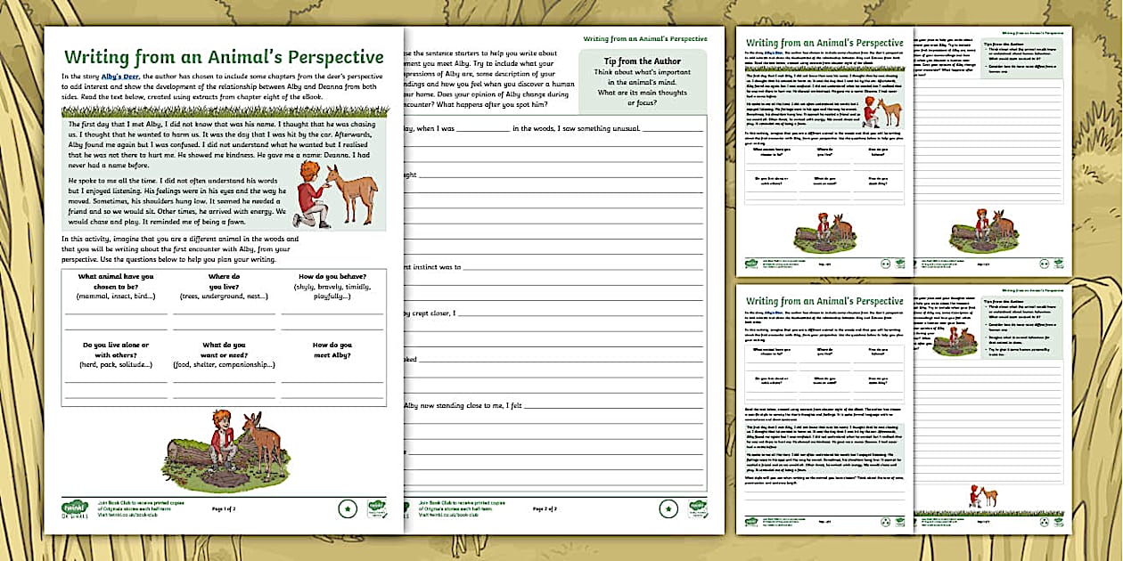 'Alby's Deer' An Animal's Perspective KS2 Writng Activity