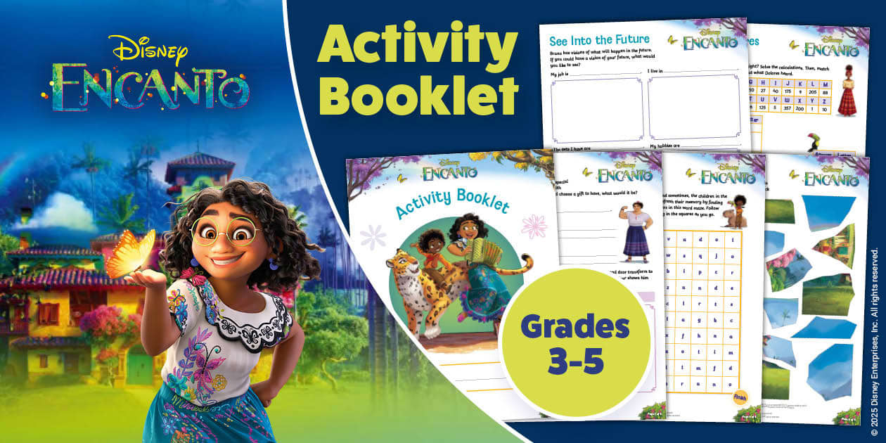 Encanto: Activity Booklet for 3rd-5th Grade