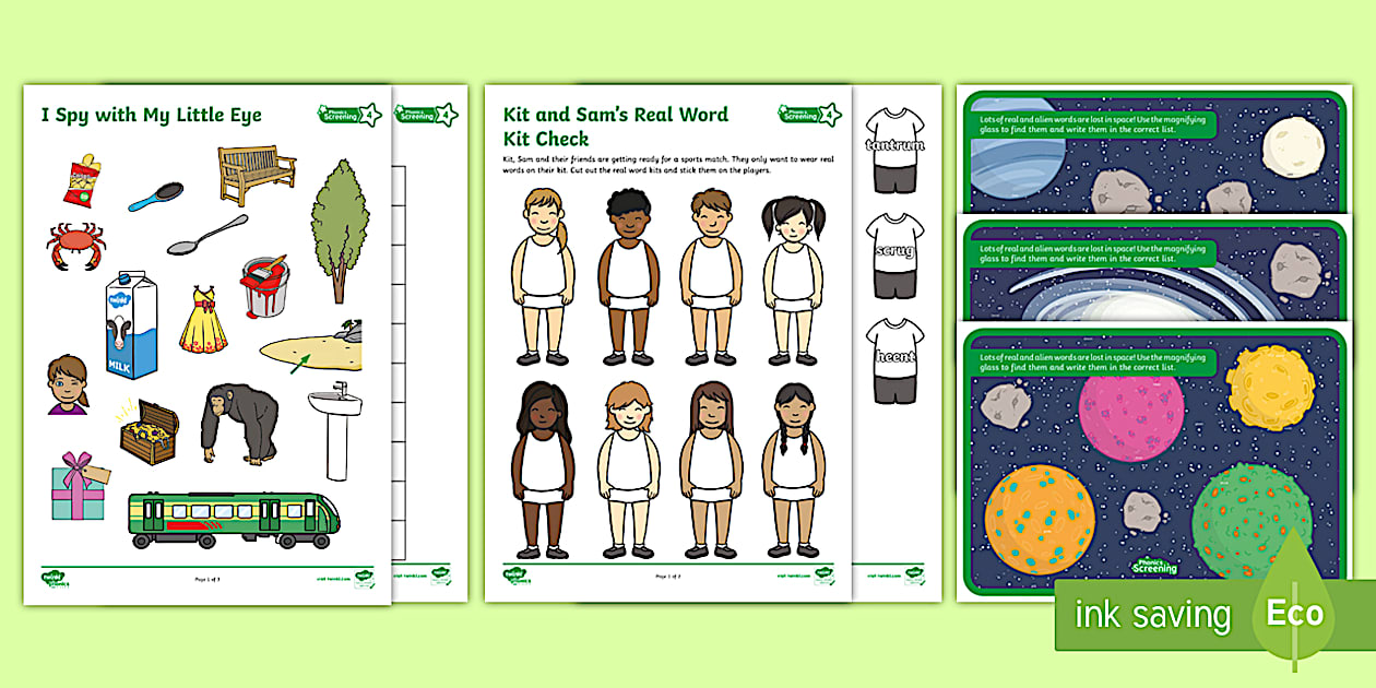 Black and White Level 4 Twinkl Phonics Screening Check Independent Activity