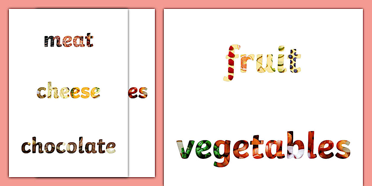 Food Vocabulary Photo Words (teacher made) - Twinkl