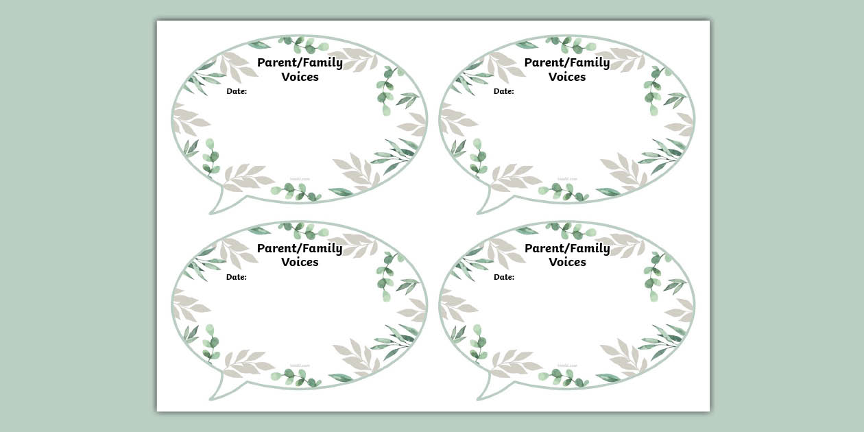 Documenting Parent/Family Voices Posters (Teacher-Made)