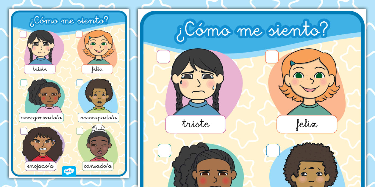 Póster: ¿Cómo me siento? Tipo formulario - Twinkl