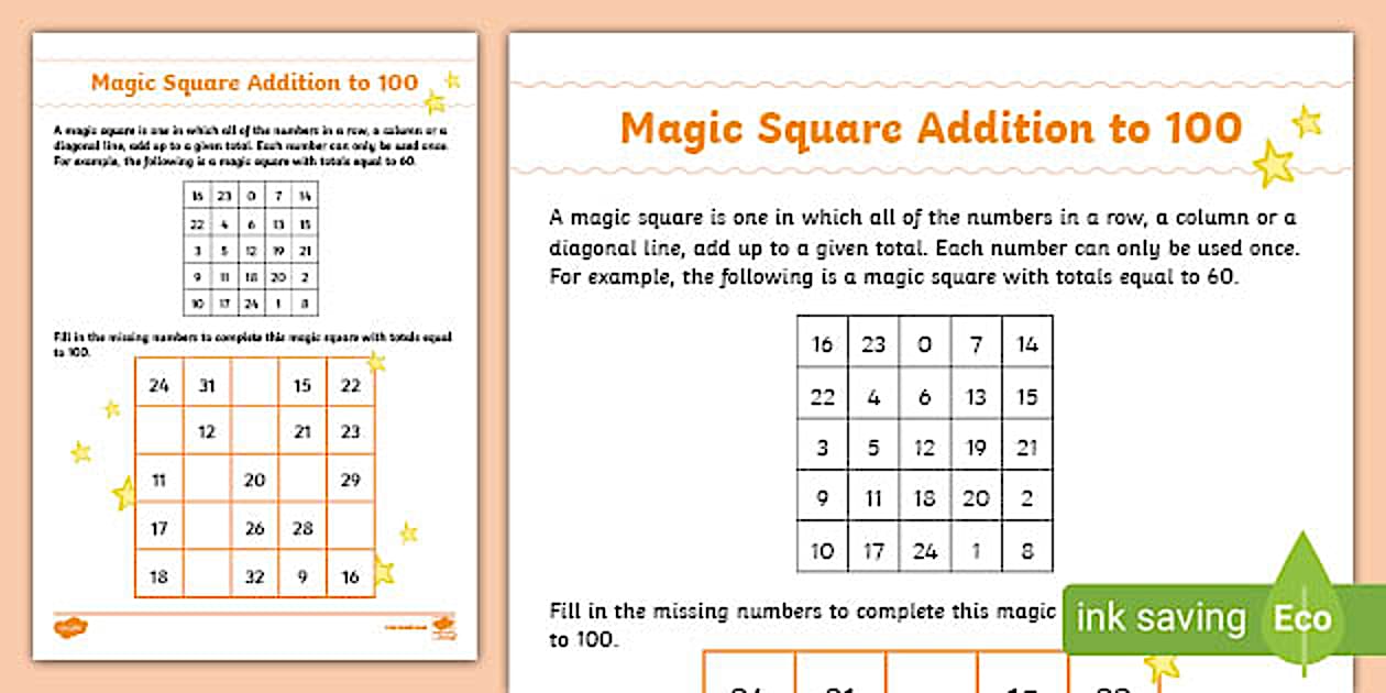 👉 Magic Square 5x5 Worksheet | Maths Resources - Twinkl
