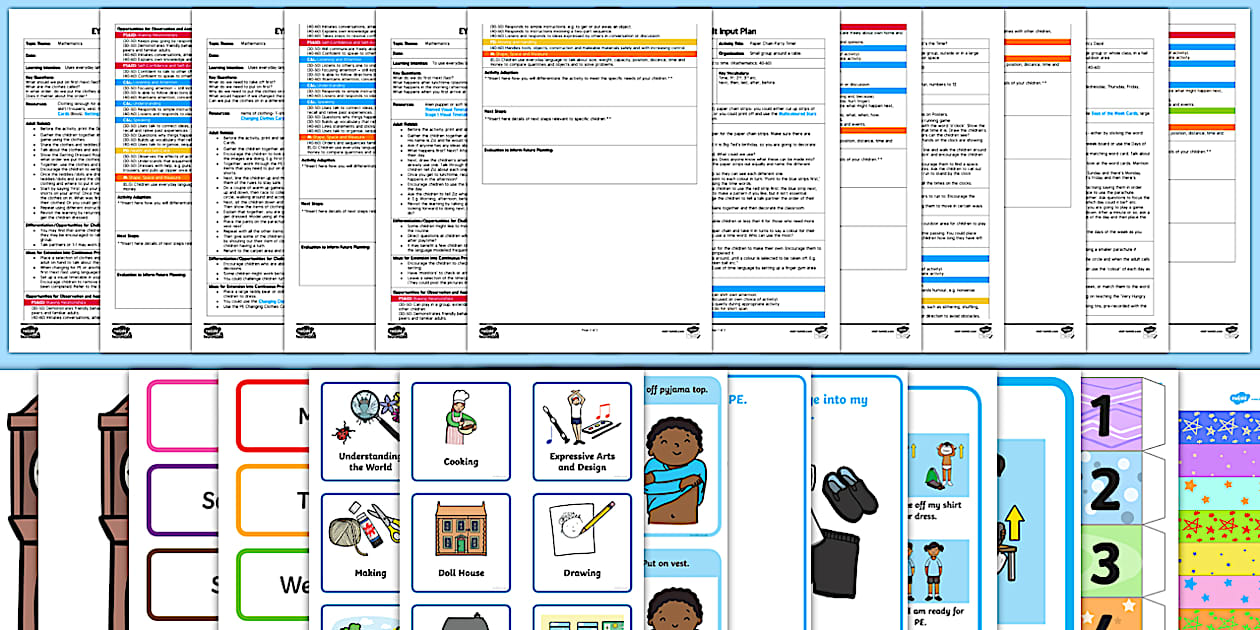 EYFS Maths: Uses Everyday Language Related to Time Adult Input Planning and