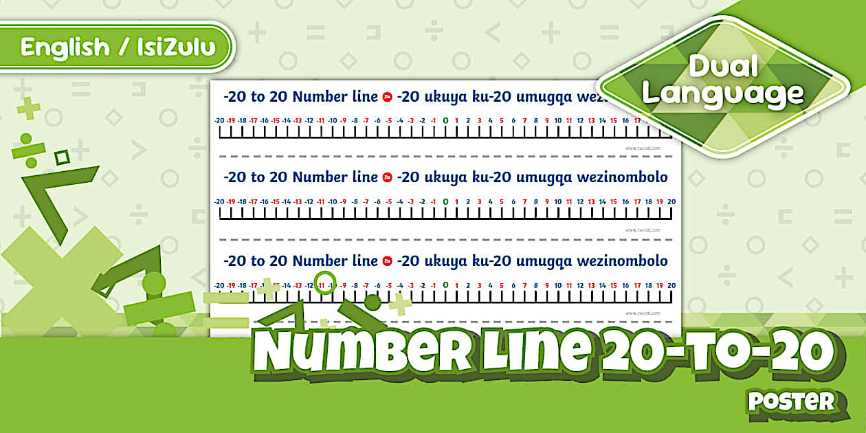 Number Line -20 to 20 | Twinkl Teaching Resources