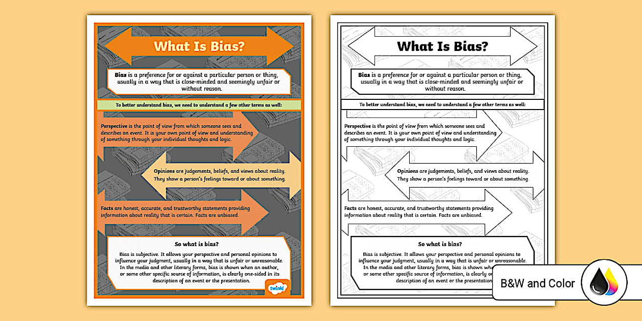 Understanding Bias Poster for 6th-8th Grade (Teacher-Made)