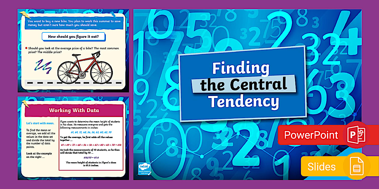 6th Grade Finding the Central Tendency PowerPoint & Google Slides
