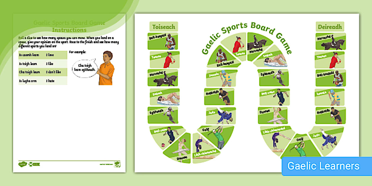 Sports in Gaelic Board-game – Gaelic Learners