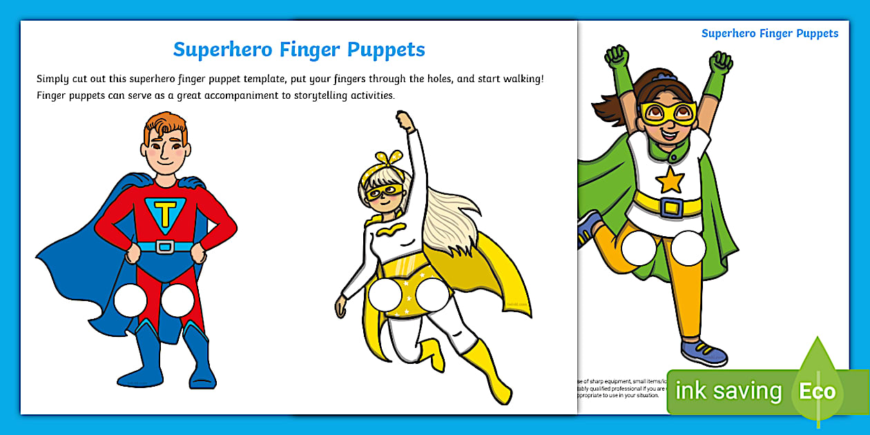 Superhero Finger Puppets | Twinkl KS1 | Role Play | Puppets