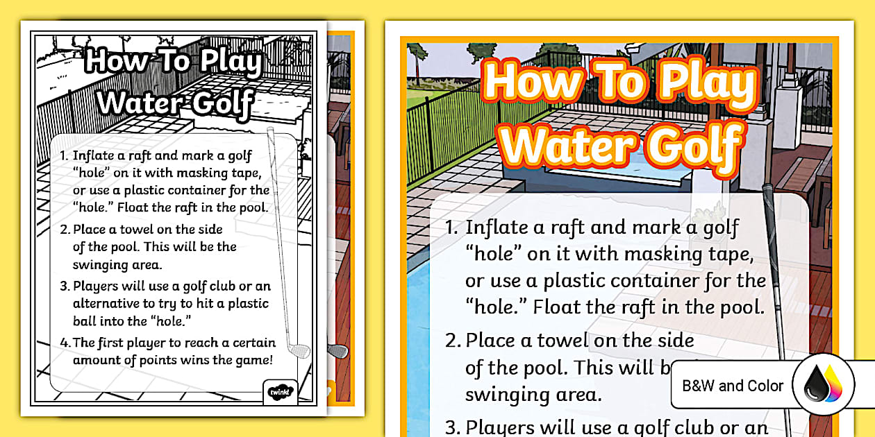 Water Golf Poster | Summer Activities | Twinkl USA - Twinkl