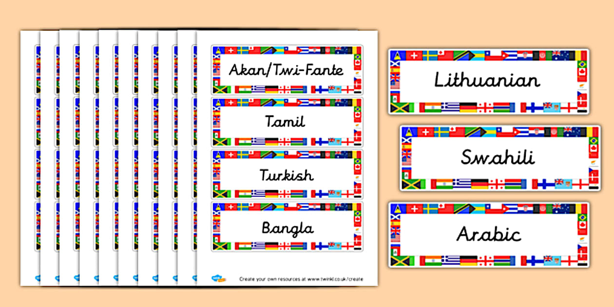 Cursive Languages Cards - Geography Resources (Teacher-Made)