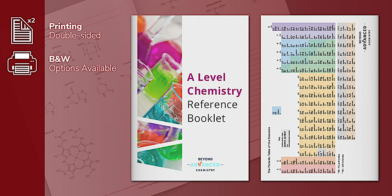A Level Chemistry Reference Booklet | Beyond (teacher made)