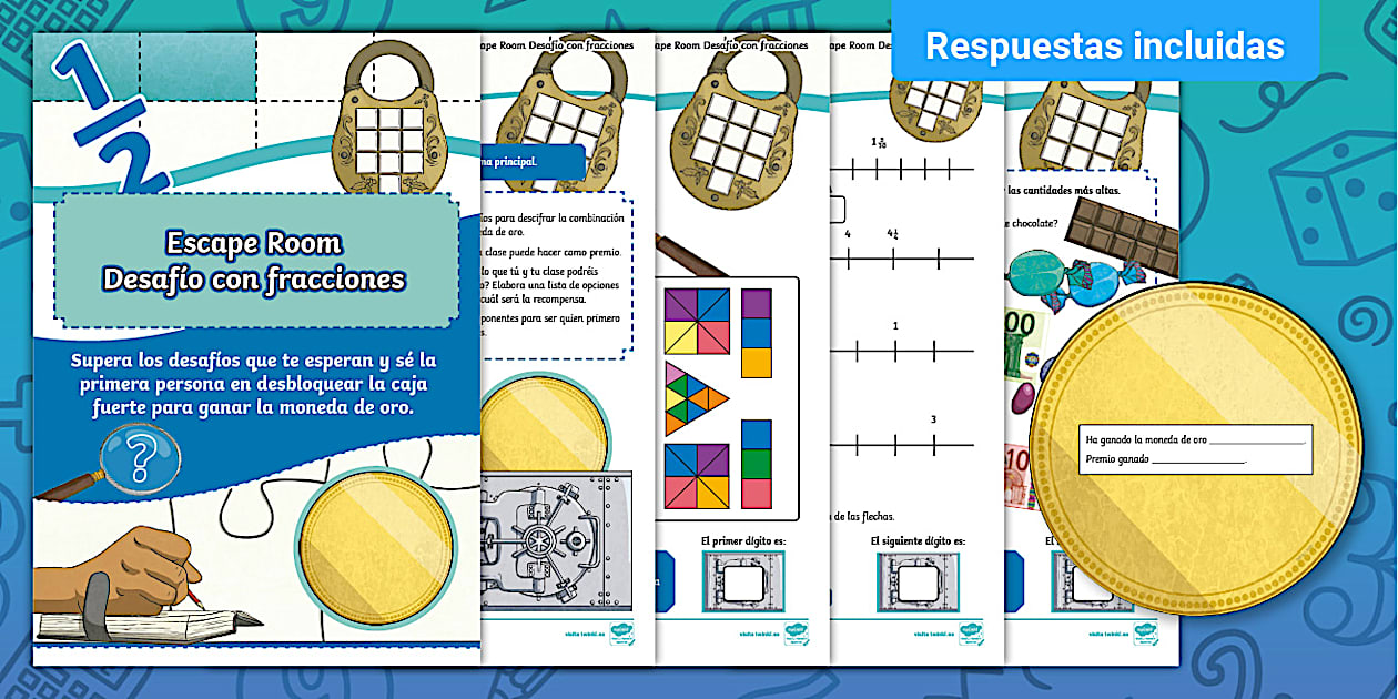 Escape Room: Desafío con fracciones (teacher made) - Twinkl