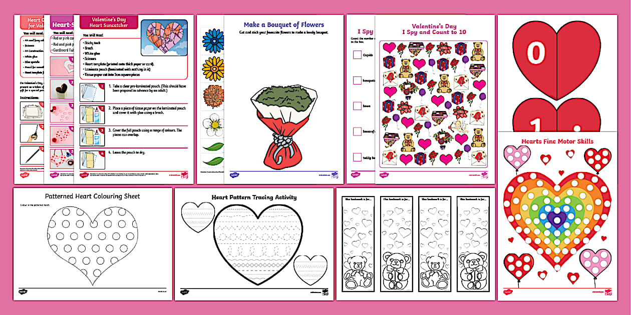 Valentine's Day Arts and Crafts Resource Pack (teacher made)