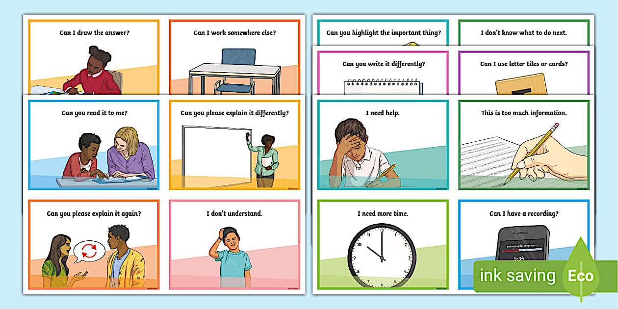 Dyslexia Support Cards (teacher made) - Twinkl