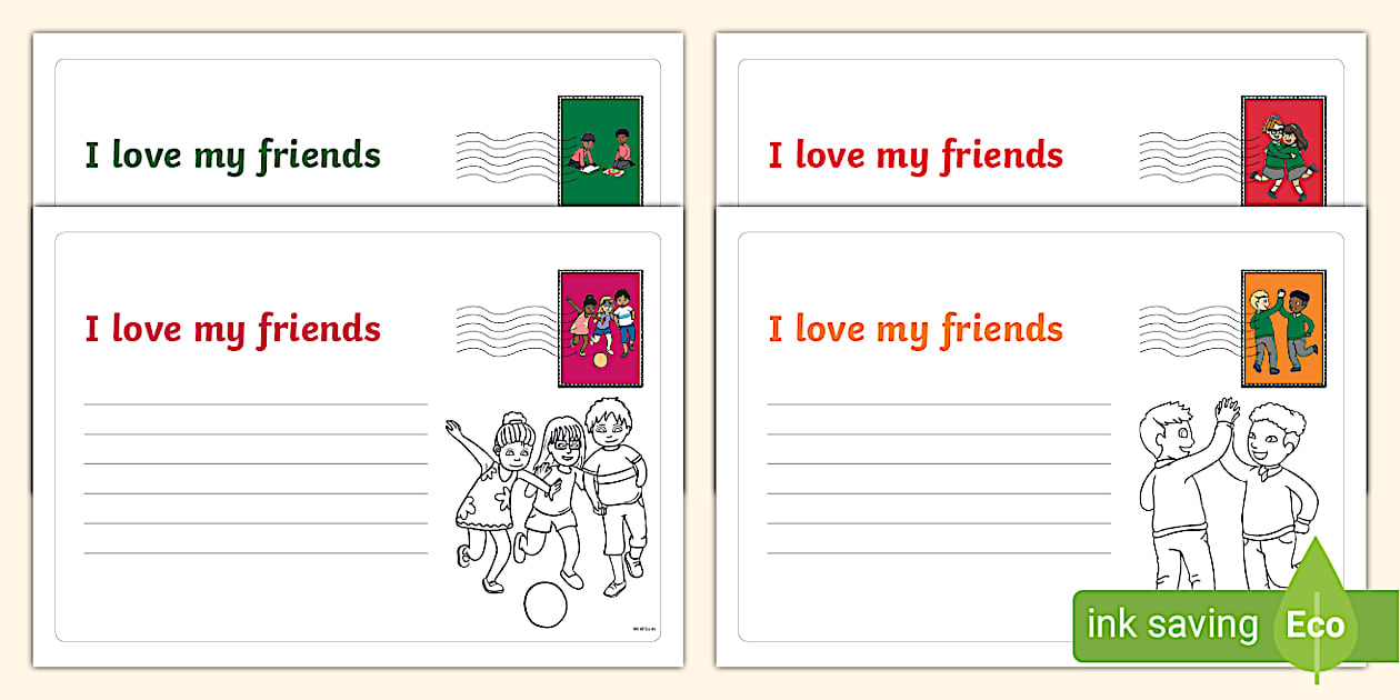 A Letter to Friends Activity (Teacher-Made) - Twinkl