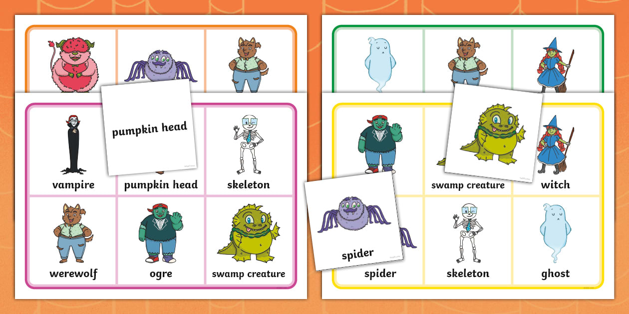 Halloween Monsters Bingo