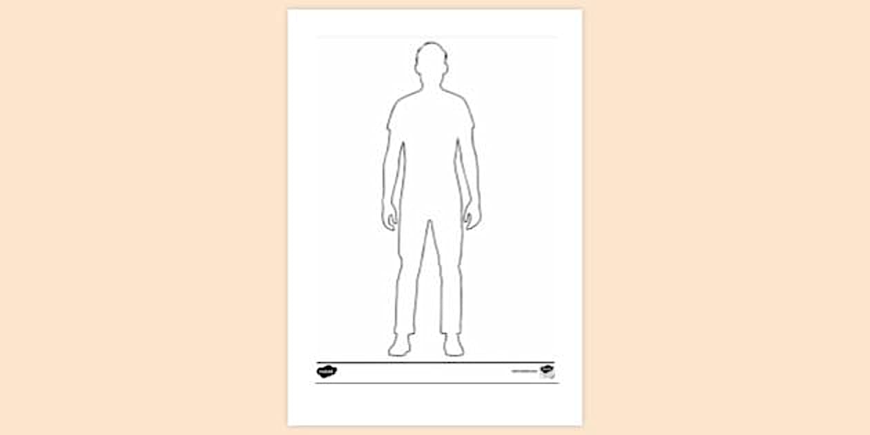 Colouring Page of a Person | Colouring Sheets