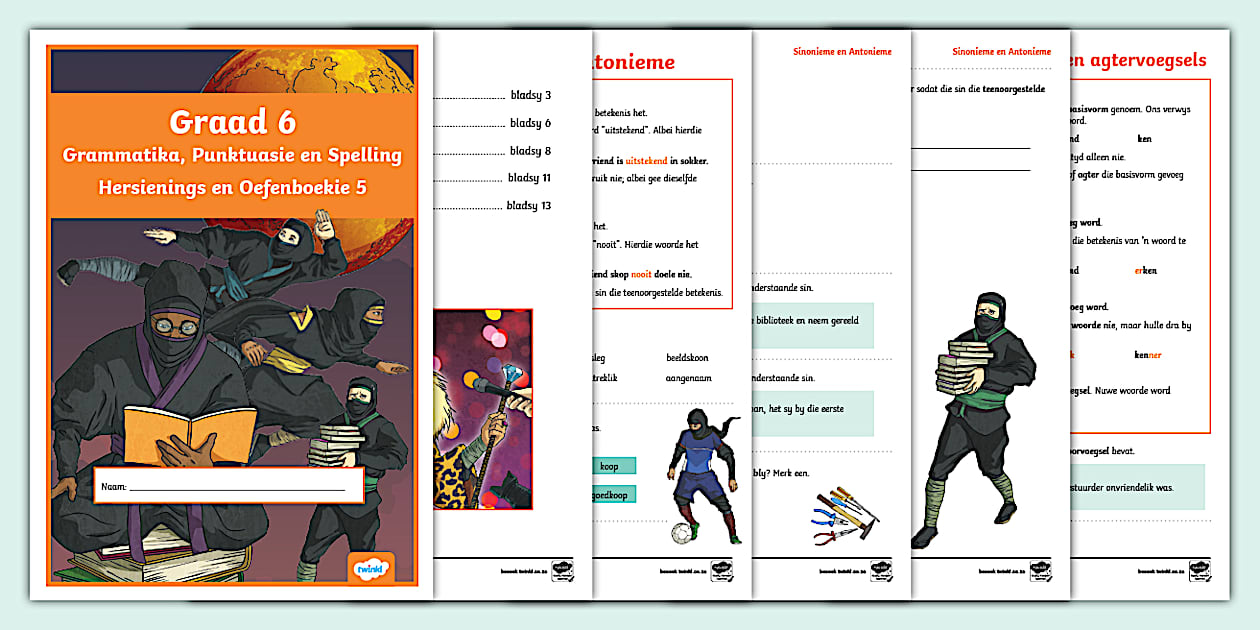 Graad 6 Gramatika, Punktuasie & Spelling Hersienings- en Oefenboekie 5