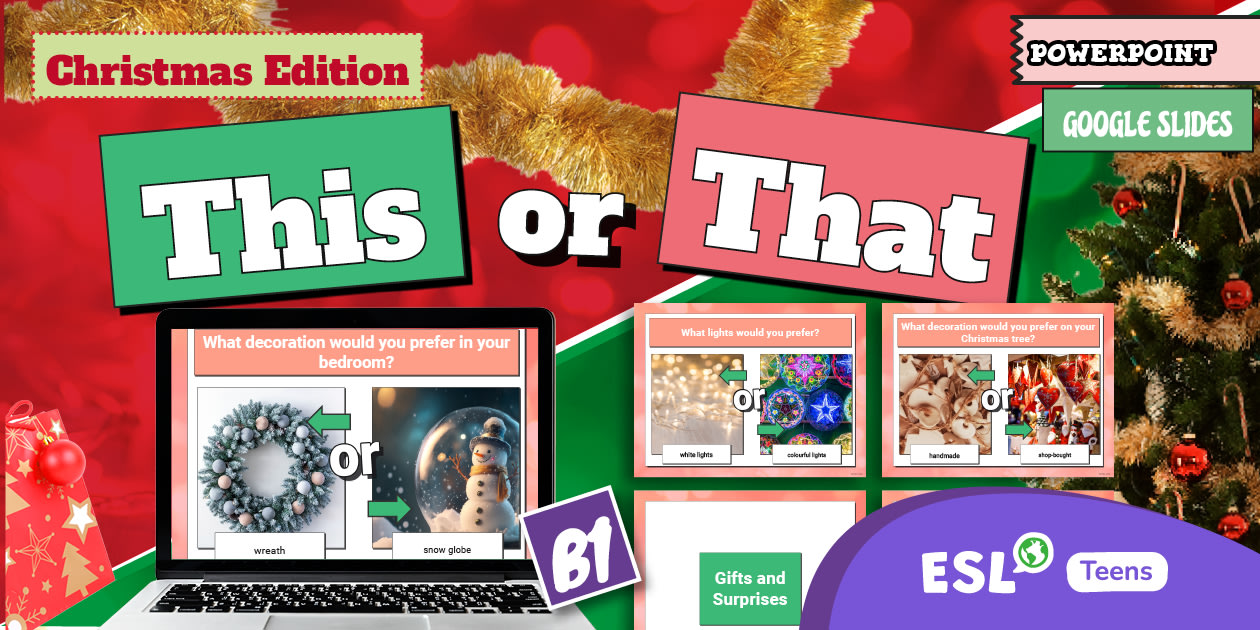 This or That Christmas Edition ESL Game [Teens, B1]