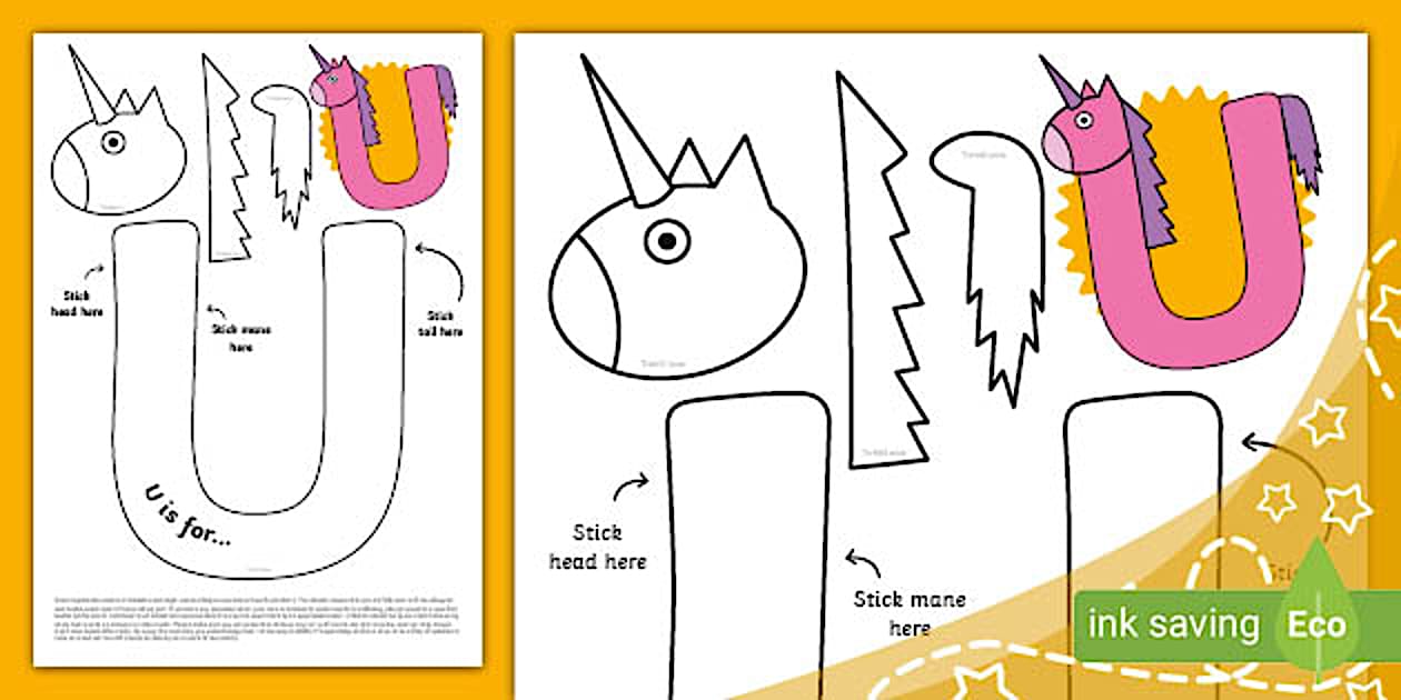Make Your Own Alphabet Animals - U (teacher made) - Twinkl