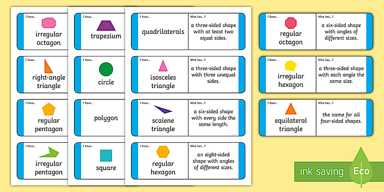 Shape Loop Cards (teacher made) - Twinkl