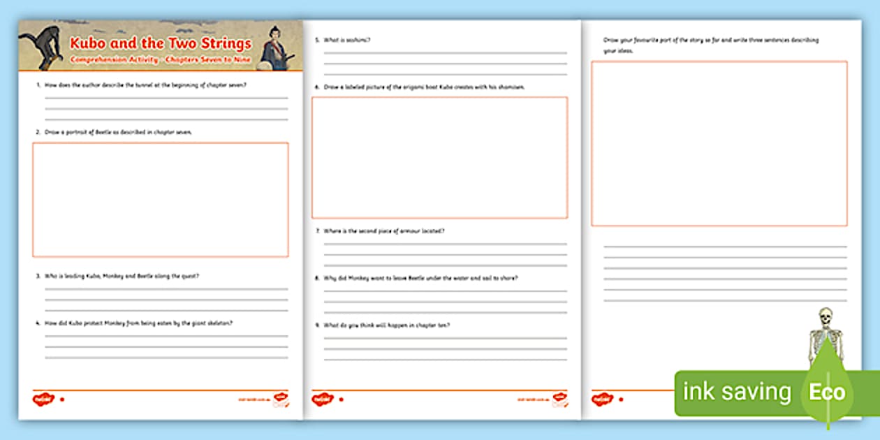 Differentiated Comprehension Chapters 7-9 to Support Teaching on Kubo ...