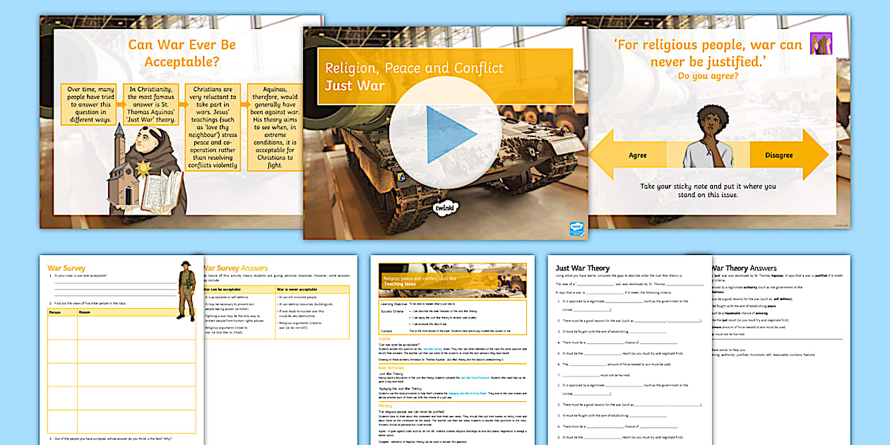 Religion, Peace and Conflict Lesson 3: Just War