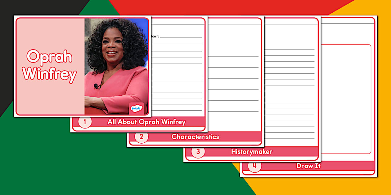Oprah Worksheets | Resource | Twinkl USA (teacher made)