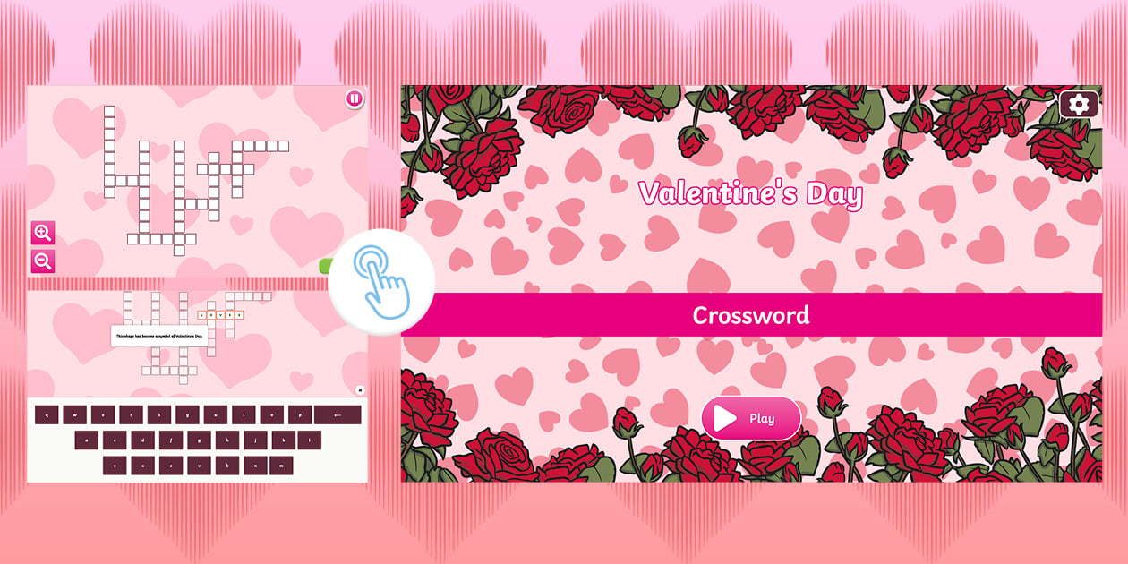 Valentine's Day Interactive Crossword (teacher made)
