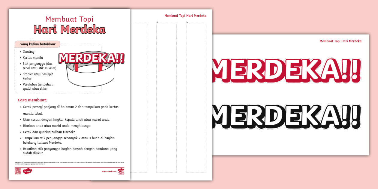 Membuat Topi Hari Merdeka: Kreativitas Seru HUT RI ke-79