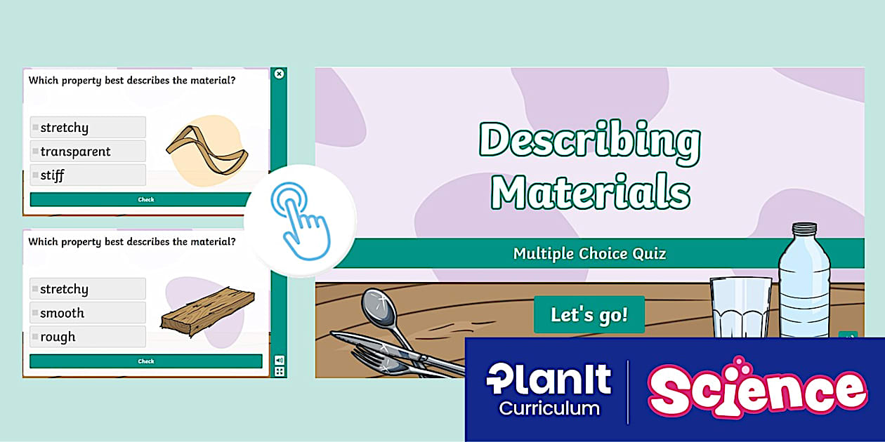 Describing Materials Multiple-Choice Quiz (teacher made)