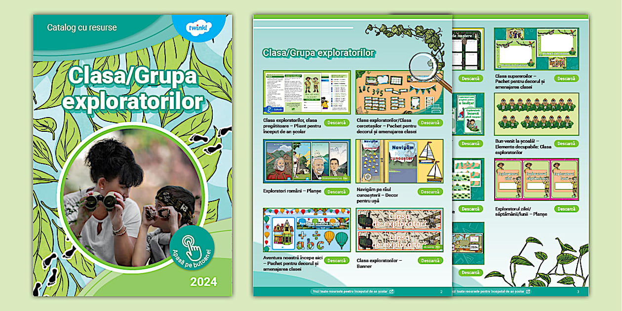 Clasa/Grupa exploratorilor – Catalog cu resurse - Twinkl