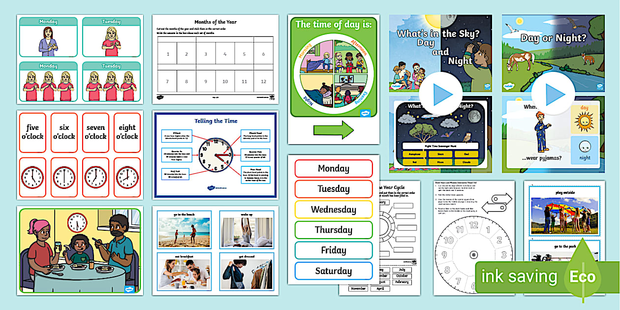 Time Resource Pack Inclusion (teacher made) - Twinkl