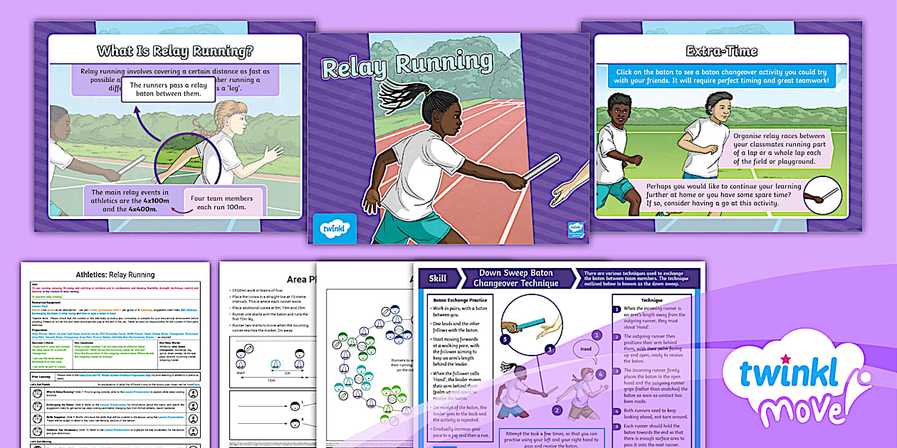 Relay Race Lesson - Year 4 Athletics - Twinkl Move PE