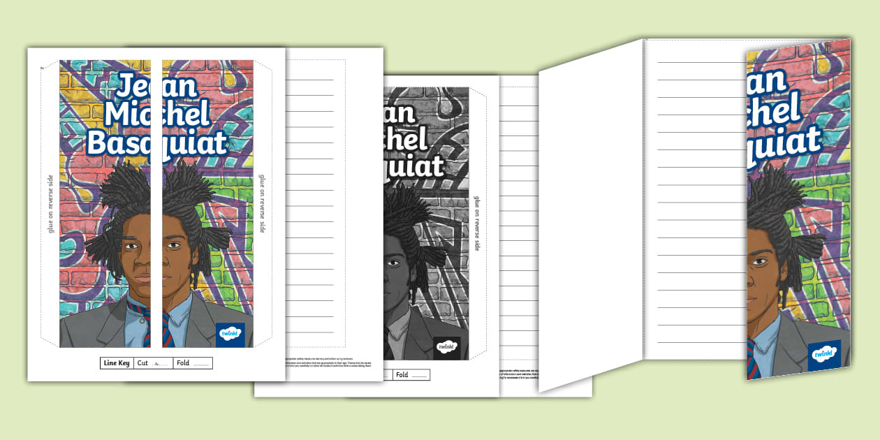 Jean Michel Basquiat Folding Writing Template (teacher made)