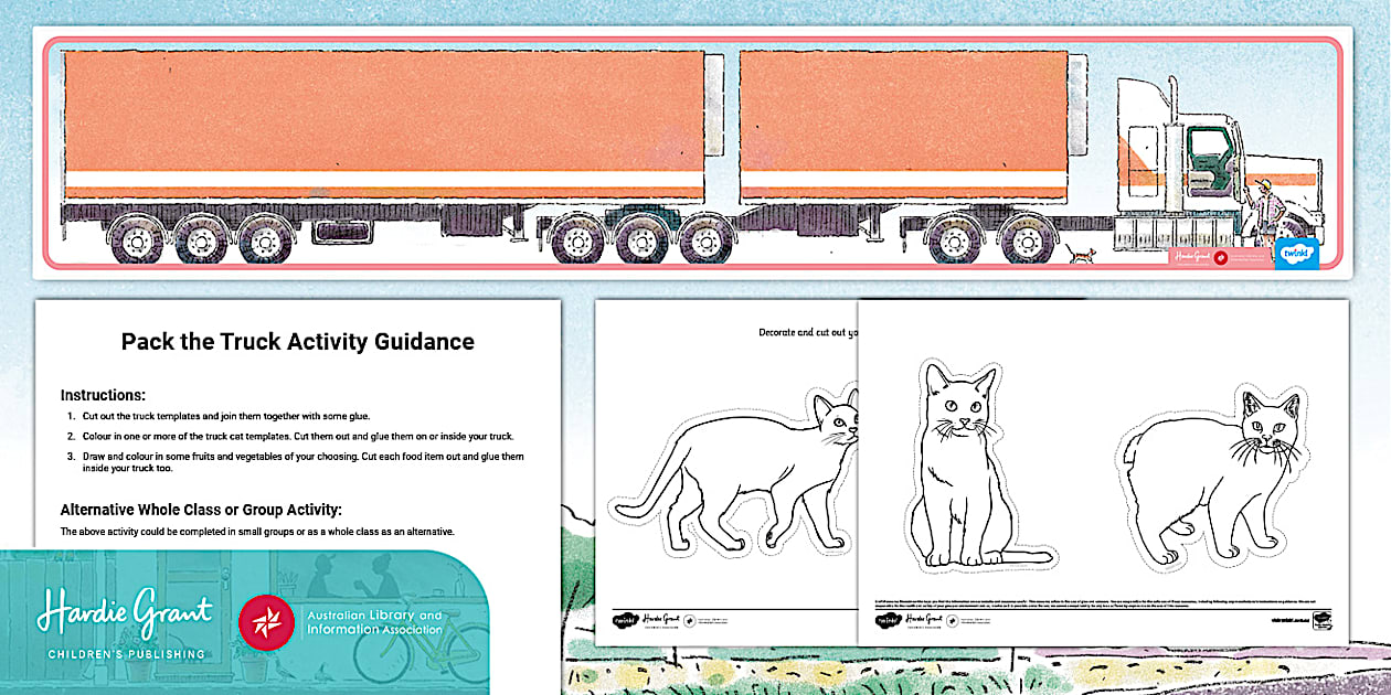 National Simultaneous Storytime 2025 Pack The Truck Activity Sheets