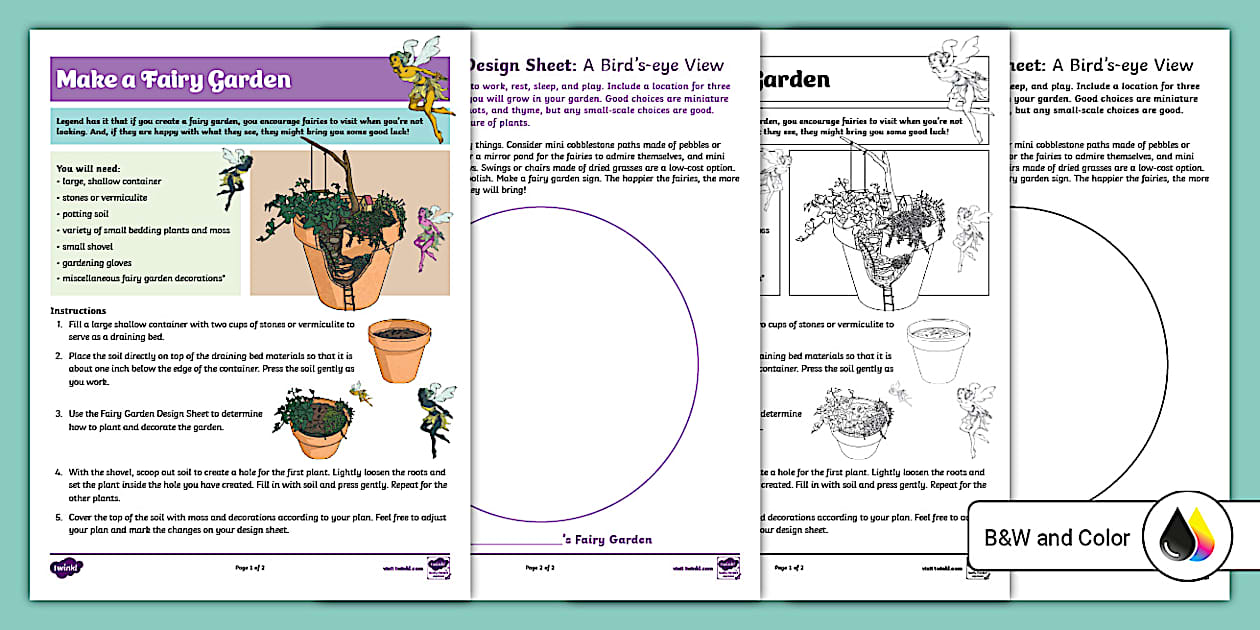 Make a Fairy Garden Activity (teacher made) - Twinkl