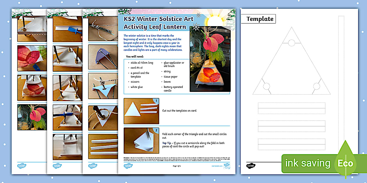 KS2 Winter Solstice Art Activity (teacher made) - Twinkl