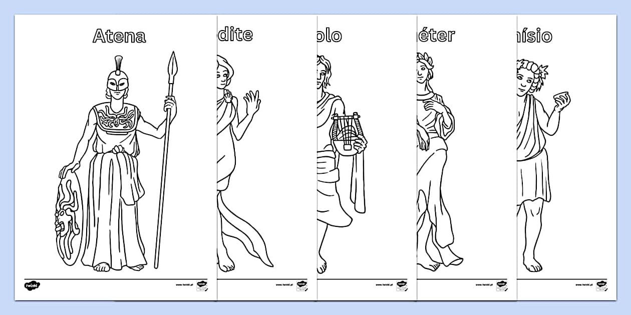 Deuses Gregos: Páginas para Colorir (teacher made) - Twinkl