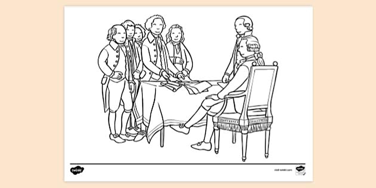 George Washington and the Founding Fathers Colouring Sheets