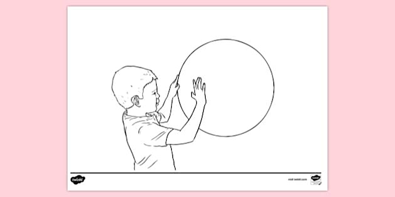 Ball Roll Figure Only Colouring Sheet | Colouring Sheets
